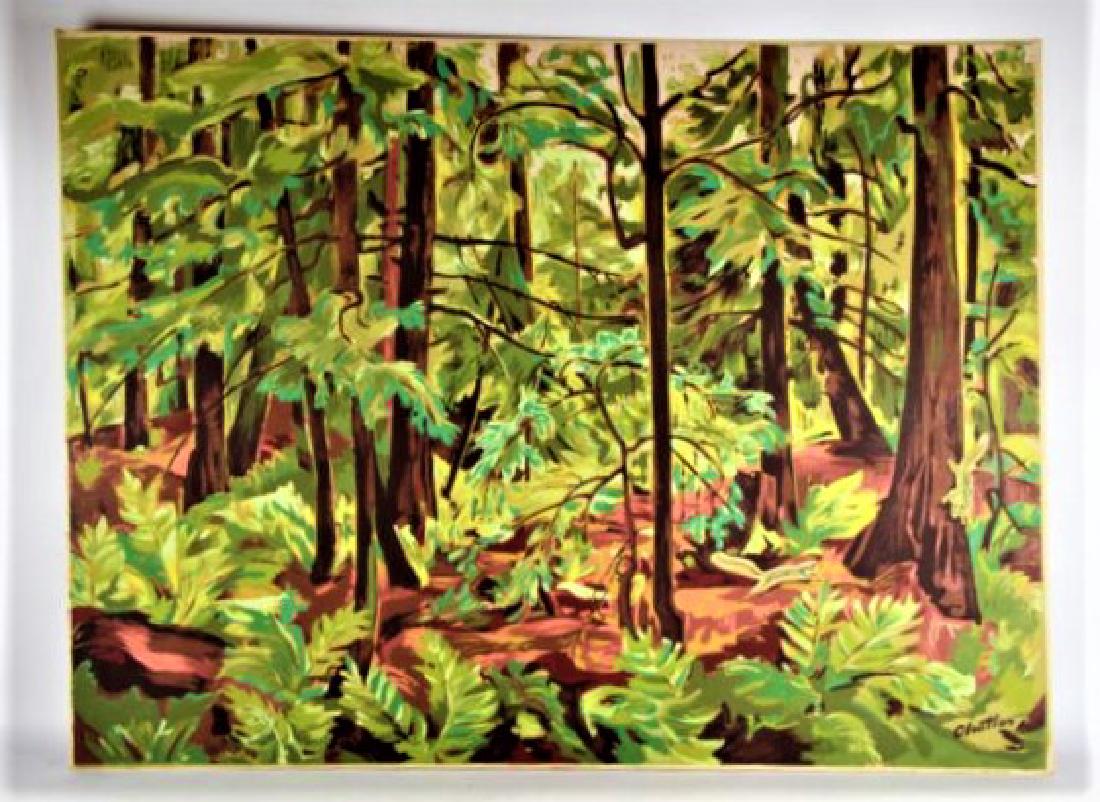 ALBERT CLOUTIER SILK SCREEN "EASTERN HEMLOCK"