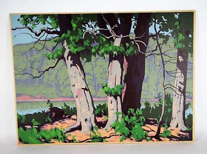 Fred S. Haines Silk Screen "beech Woods"