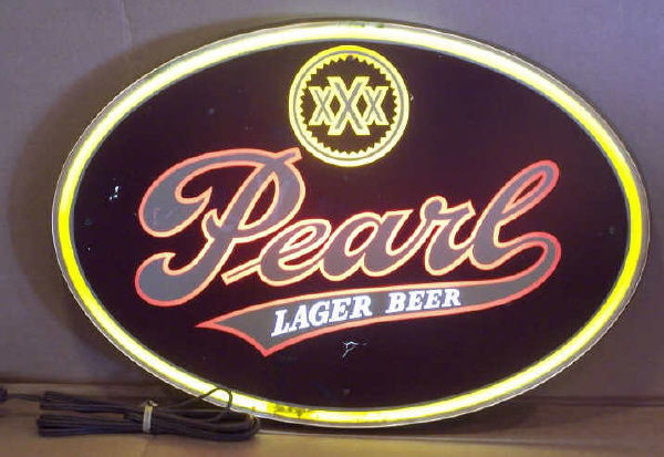91: Vintage Pearl Beer Sign- Lighted