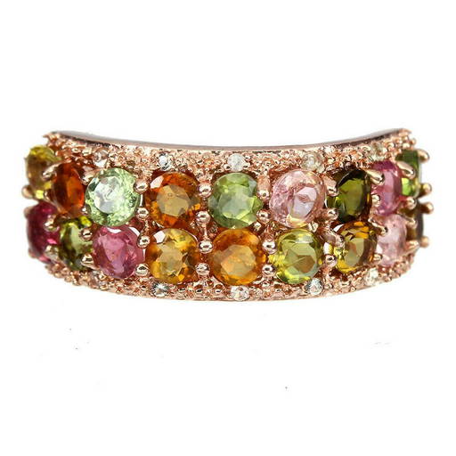 Natural Multi Color Tourmaline & Sapphire Ring (#0006) on Dec 31, 2022 ...