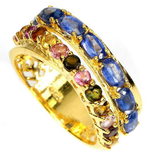 Natural Blue Kyanite & Tourmaline Eternity Ring (#5175) on Dec 31, 2022 ...