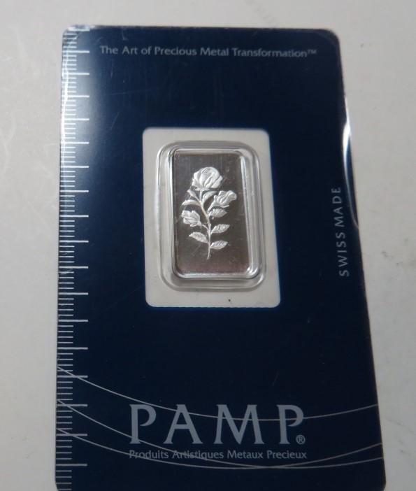 2.5 Gram Pamp Suisse Silver Bar On Assay Card