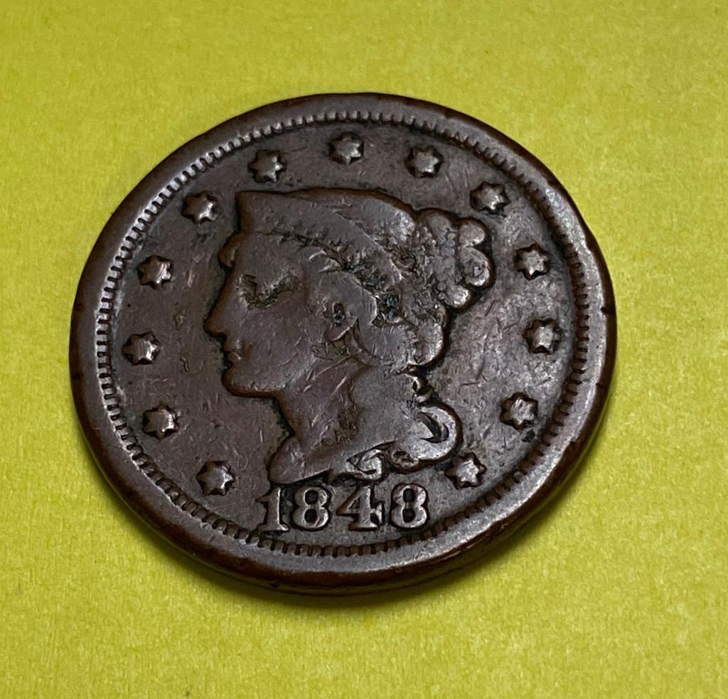 1848 Large Cent Fine Grade