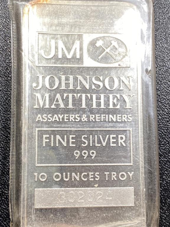 10 Oz. Johnson Matthey Collectible Silver Bar