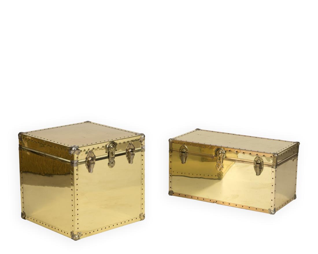 Pair Brass Trunks