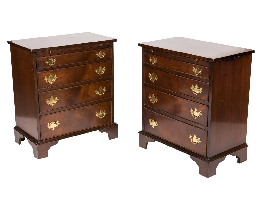 Pair Mahogany Bachelor Chests