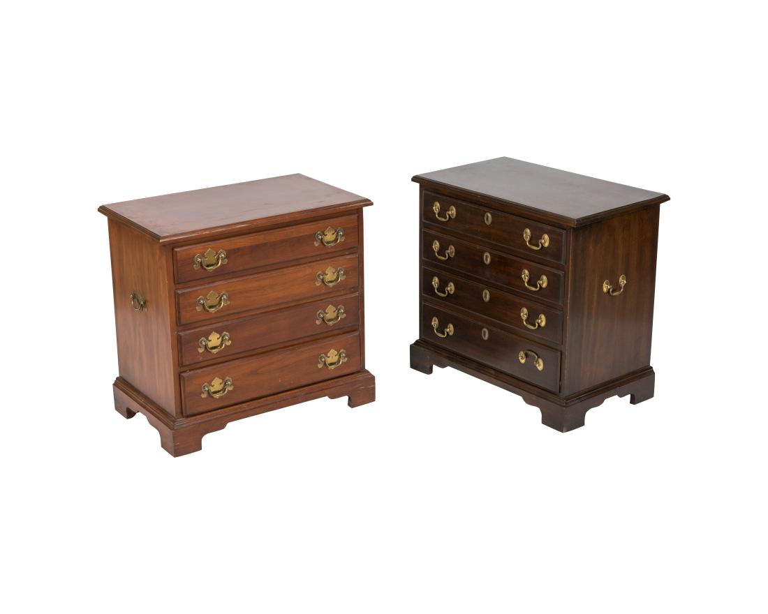 Henkel Harris Cherry Silver Chests Signed