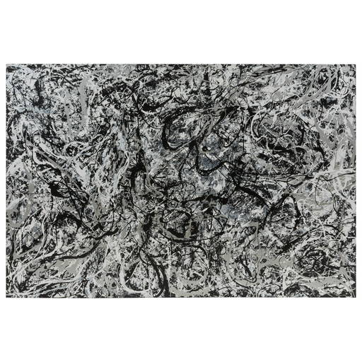Large Jackson Pollock Style Oil On Canvas