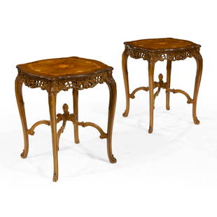 Walnut French Style Small Coffee Table