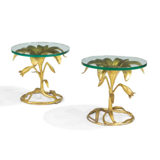 Arthur Court Lily Side Tables Pair