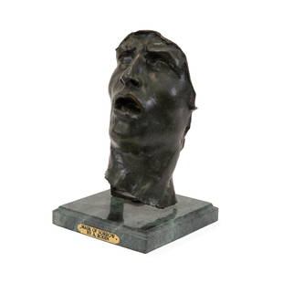 Rodin "mask Of Sorrow" Bronze Sculpture