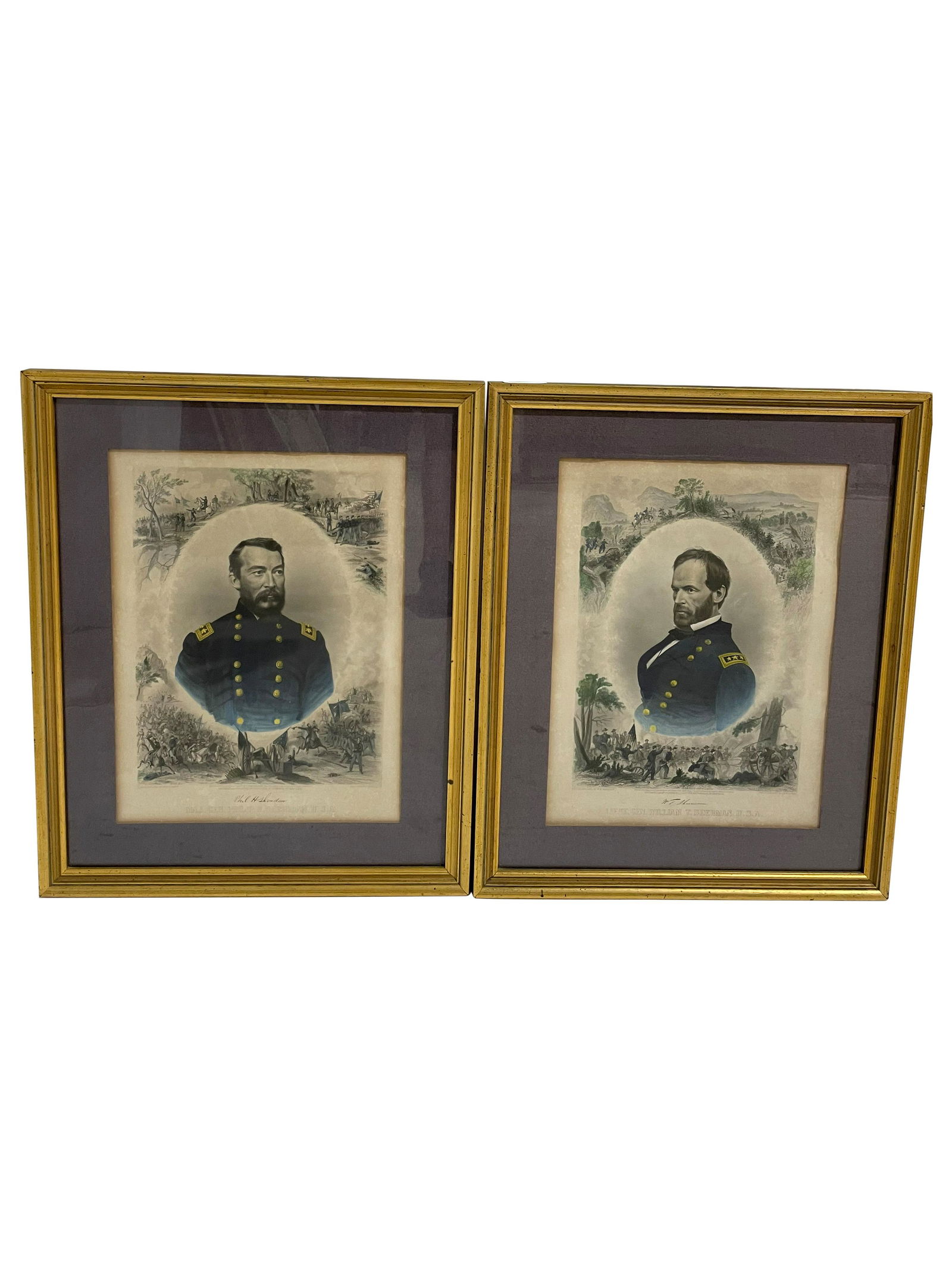 Civil War Engravings Sherman And Sheridan