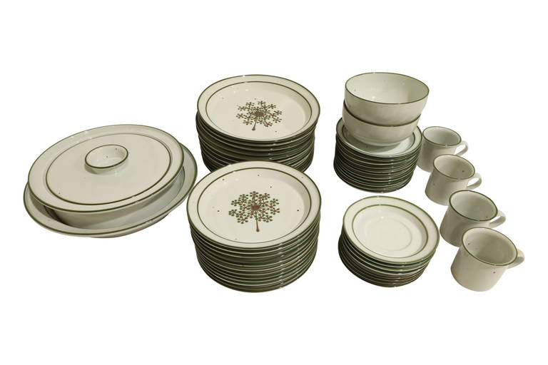 Dansk Dinnerware Linden Green Pattern