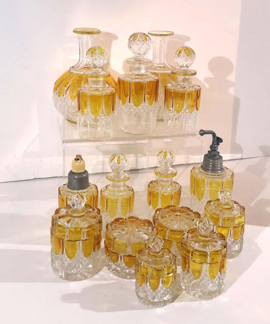 15 Piece Val Saint Lambert Crystal Valembert Pattern