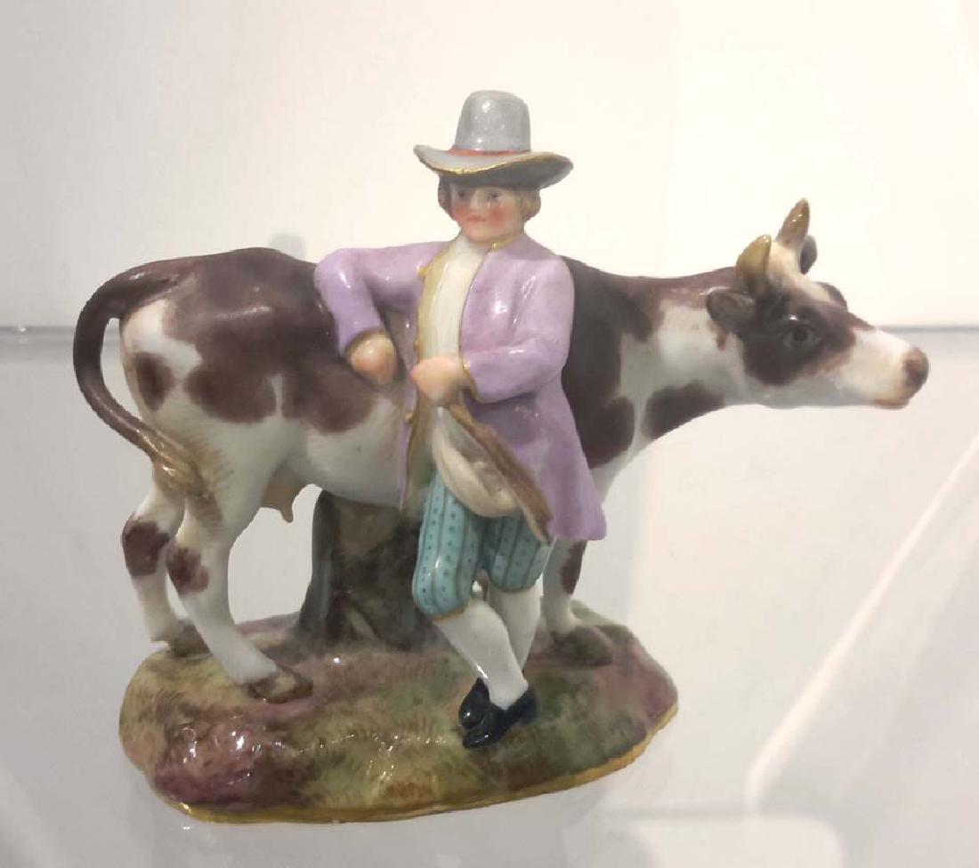 Meissen Porcelain Figure with Cow, Germany, circa 1890