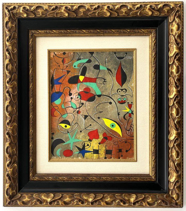 Joan Miro Mixed Media/watercolor Auction
