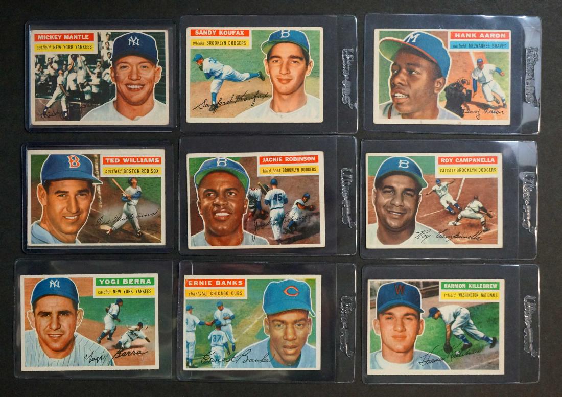 1956 Topps Complete Baseball Card Set (342).