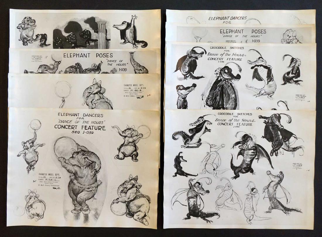 Vintage Disney FANTASIA Model Sheet Production Studio CopyMimeograph 50 ...
