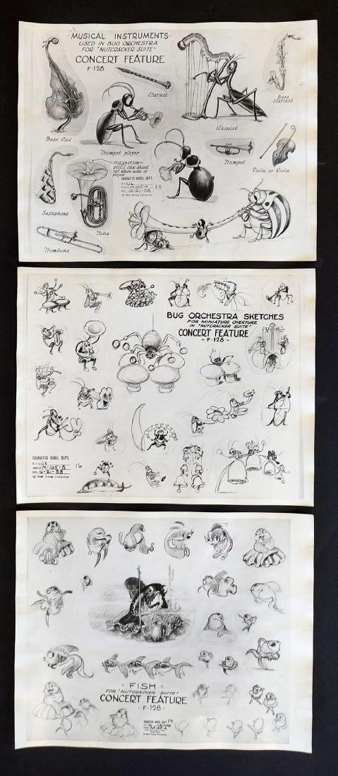 Vintage Disney FANTASIA Model Sheet Production Studio CopyMimeograph 50 ...