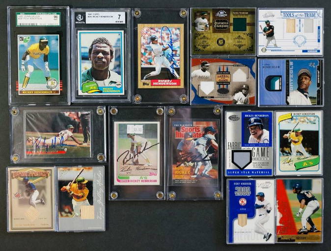 Rickey Henderson Baseball Cards Rc Game Used