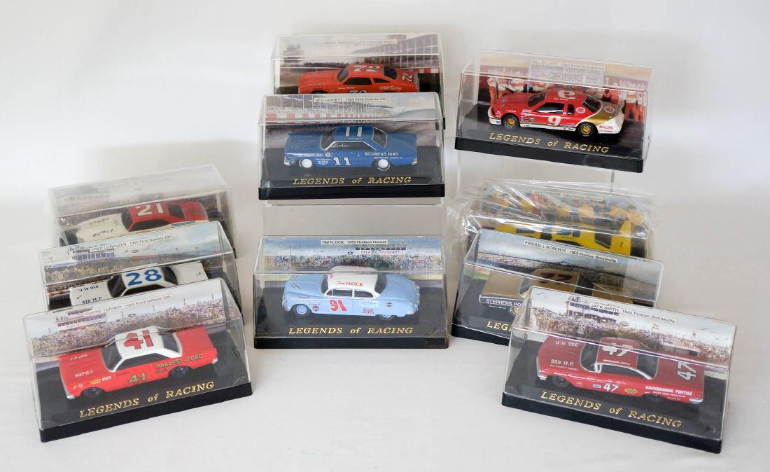 Group of Ten Legends of Racing Collectible Cars