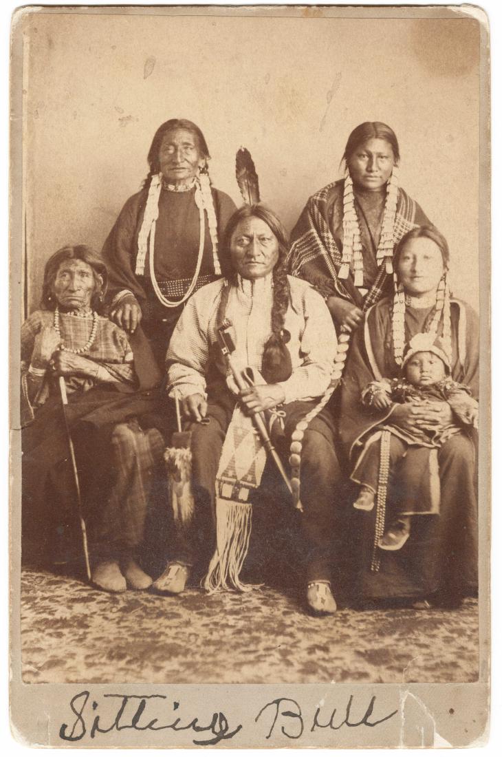 Sitting Bull Signed Cabinet Card Photo