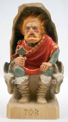 Henning Tor (thor) Carved By Hand In Norway