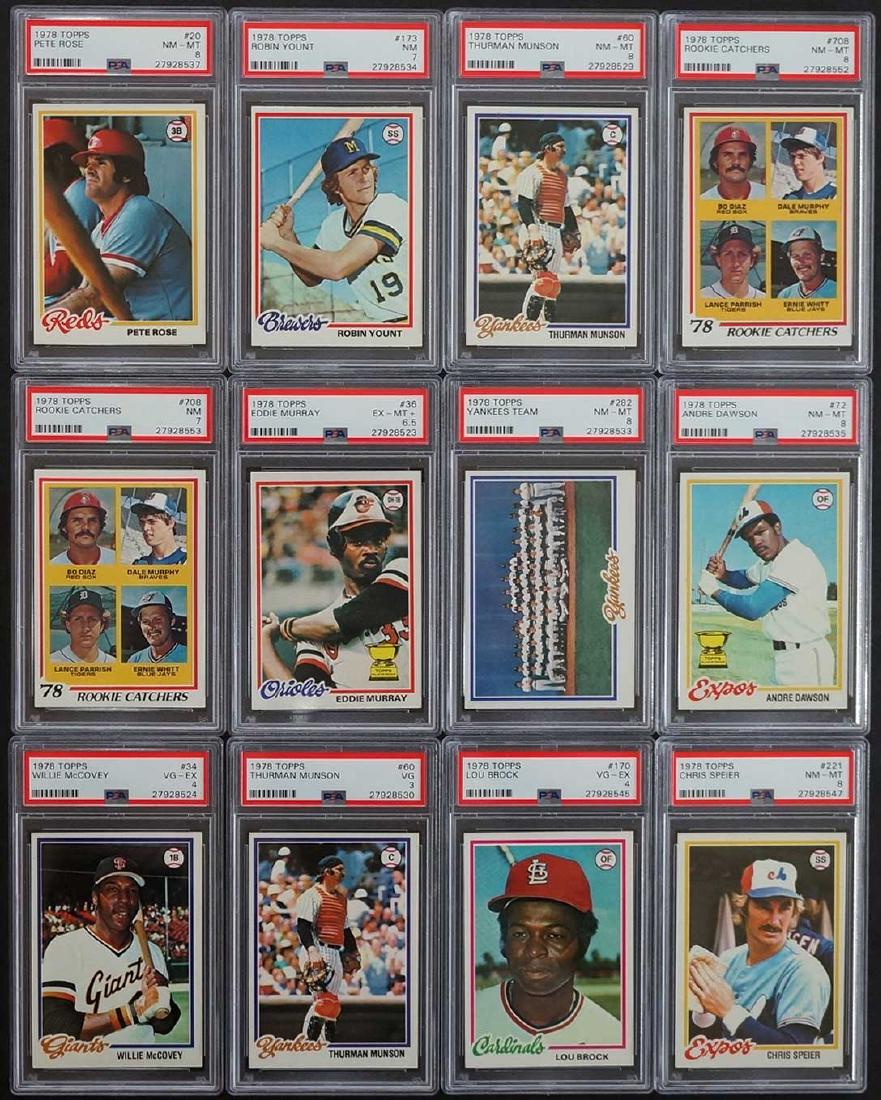 Twelve 1978 Topps Baseball PSA Graded Cards
