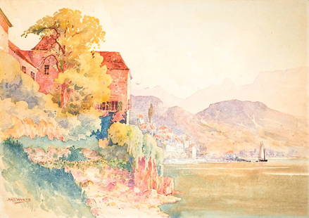 Nathaniel Wyeth (american 1911 1990) Watercolor