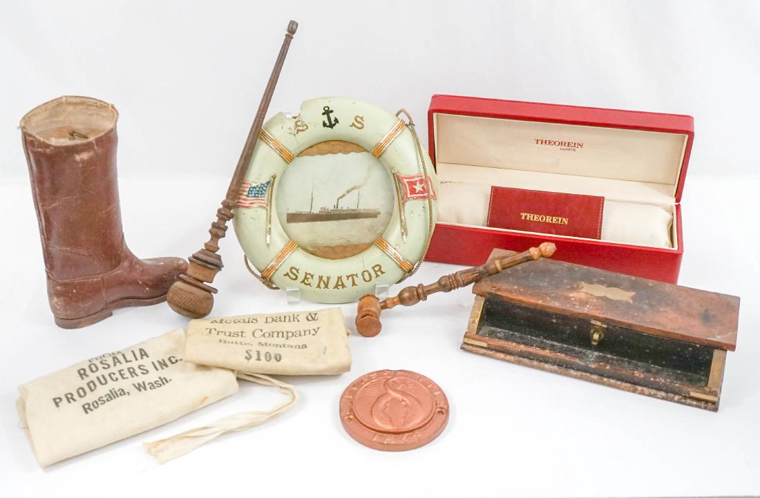 Box With Salesman Sample Boot And More