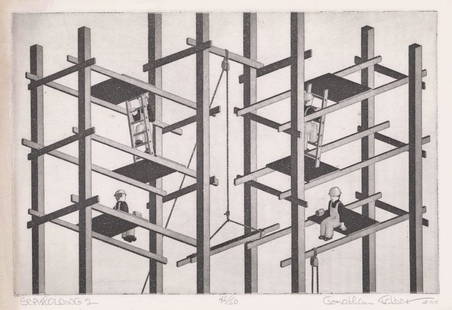 Original Etching Of "pig" Signed Jonathan Talbot.