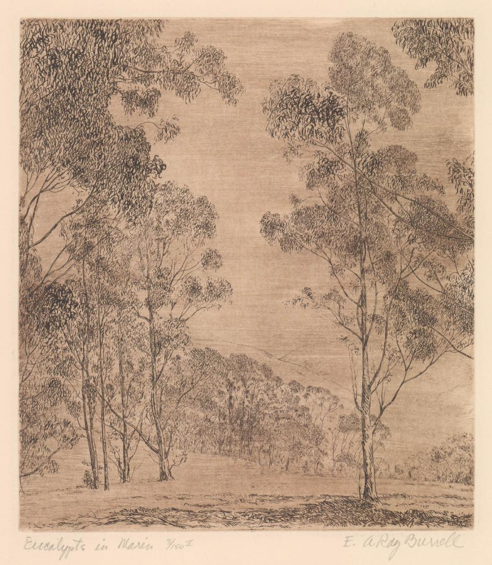 Alfred Ray Burrell Estate Etching, Laura Lengyel