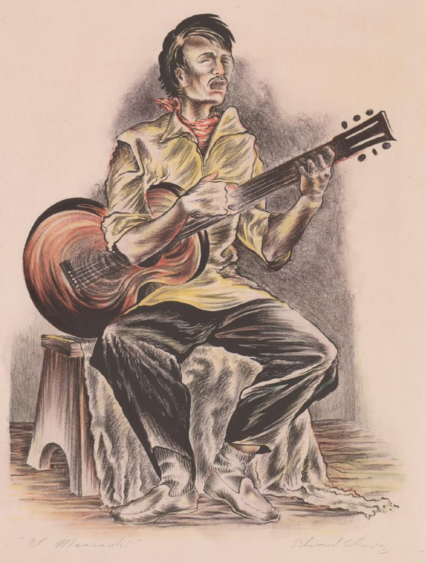 Edward Chavez Lithograph [El Mariachi]