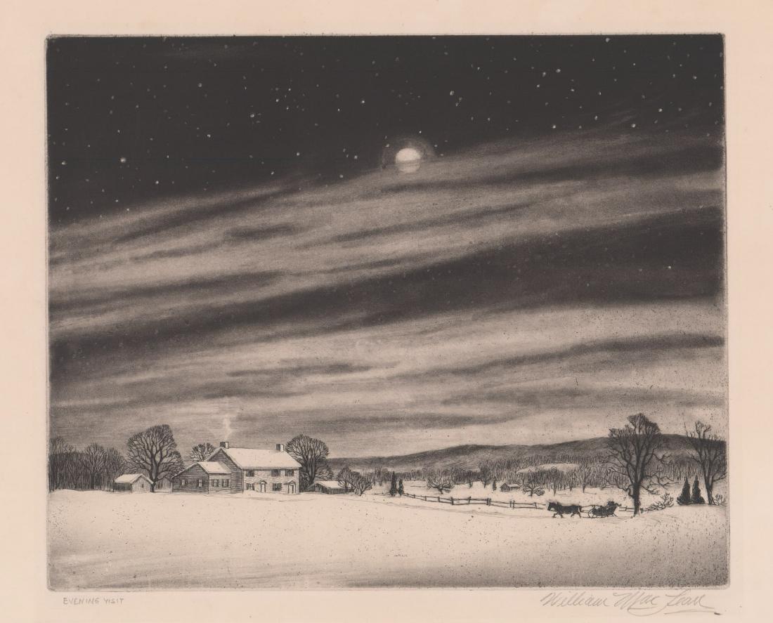 William MacLean Etching [Evening Visit]