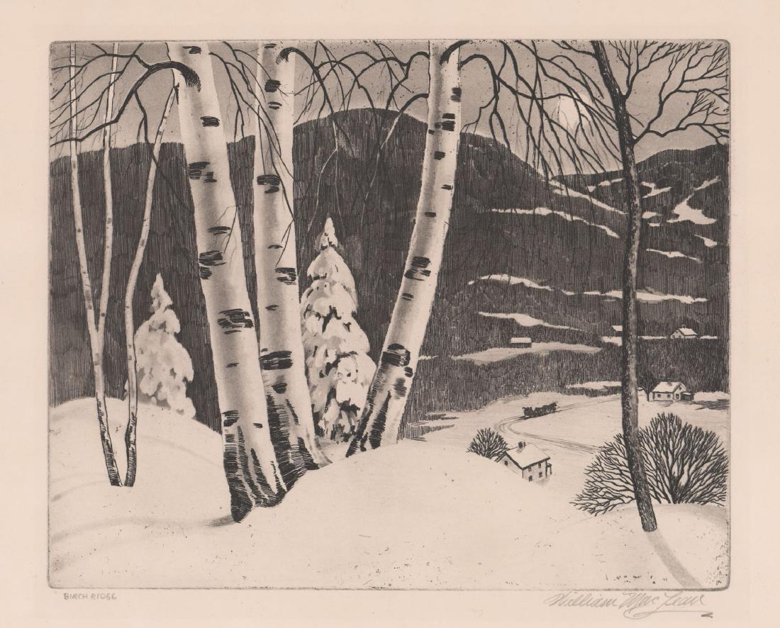 William Maclean Etching [birch Ridge]