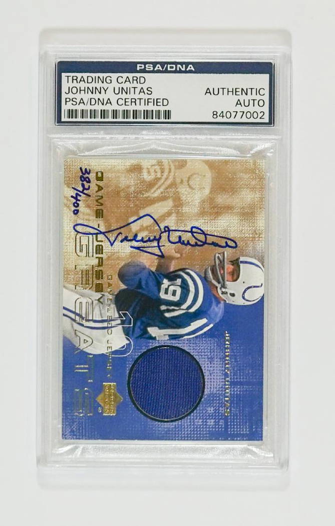 Johnny Unitas Autographed Football Card Psa Dna
