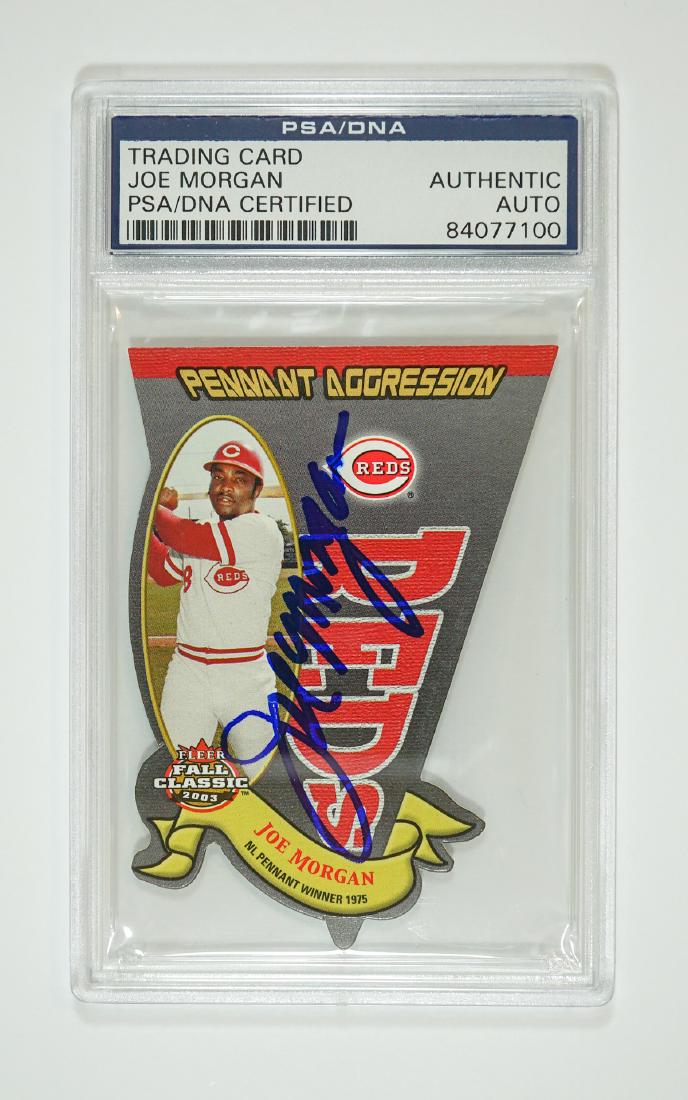 Joe Morgan Autographed Baseball Card Psa/dna
