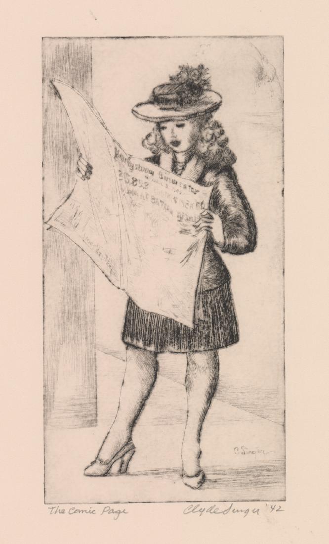 Clyde Singer Etching