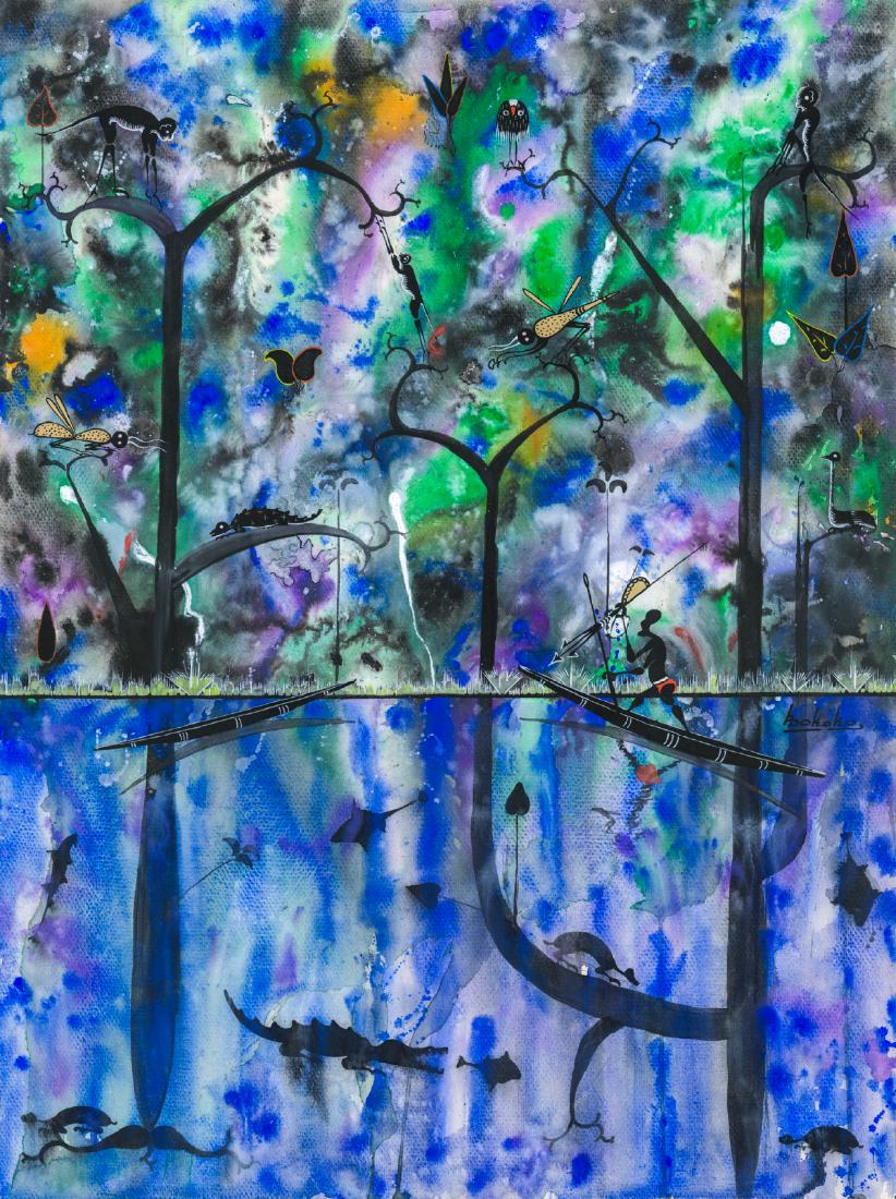 Rene Bokoko (Congo) Original Watercolor - Aug 30, 2018 | Grant Zahajko ...