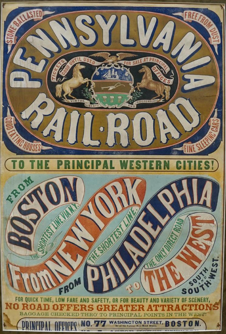 Early 1870's Pennsylvania Railroad Advertisement