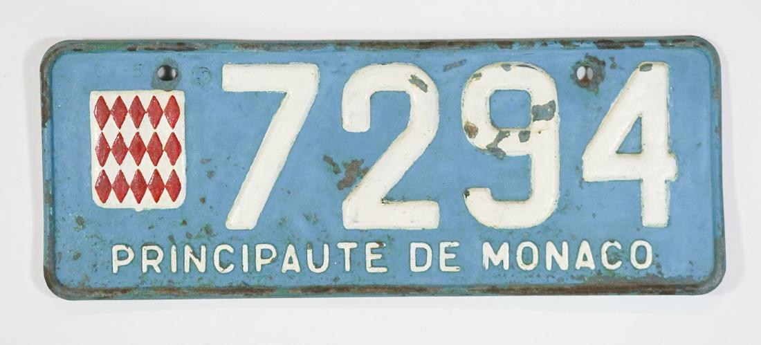 Monaco Vintage License Plate