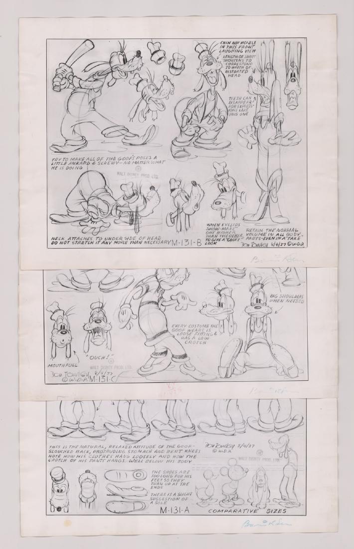 Disney Model Sheets of Goofy