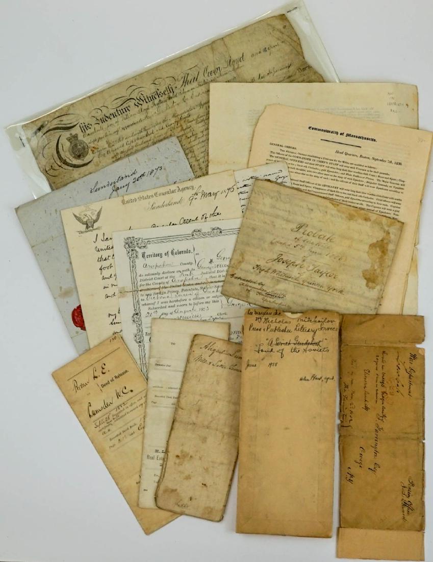 Assortment of Old Legal Documents
