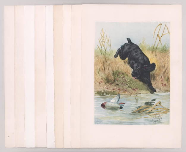 Group Of 9 Pencil Signed Prints By Boris Riab