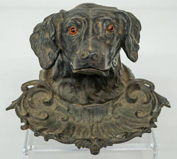 E.g. Zimmerman Hanau Figural Iron Inkwell