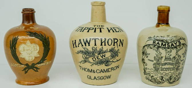 Three 1970's Scotch Whiskey Advertising Jugs.