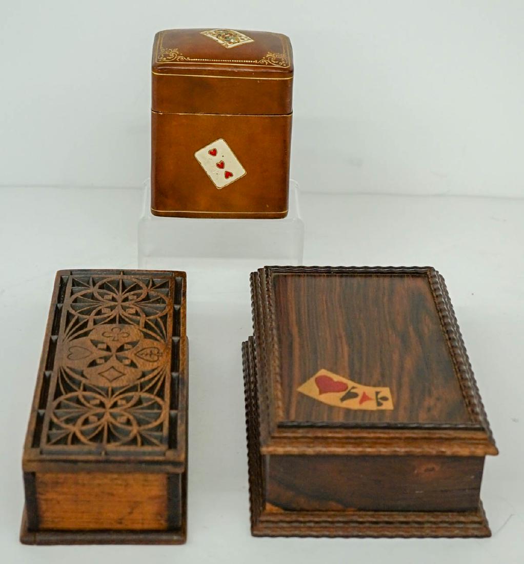 Three Playing Card Storage Boxes