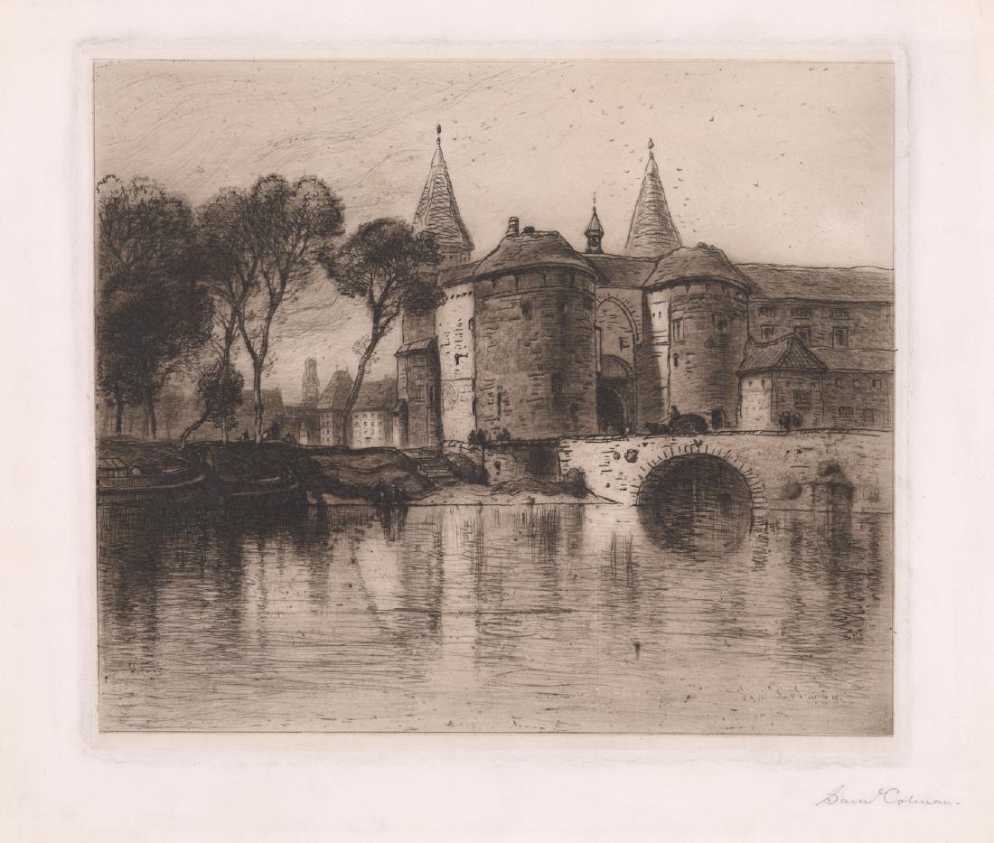 Samuel Colman Signed Etching