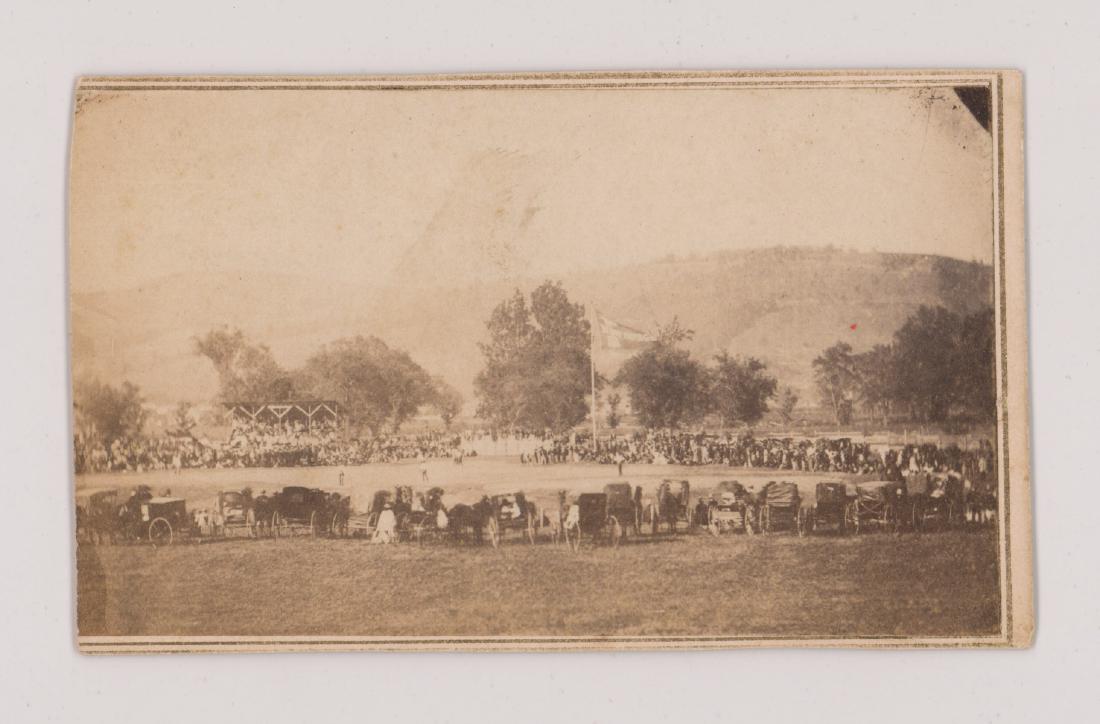 Ca.1865 Baseball CDV One of Earliest Game Scenes