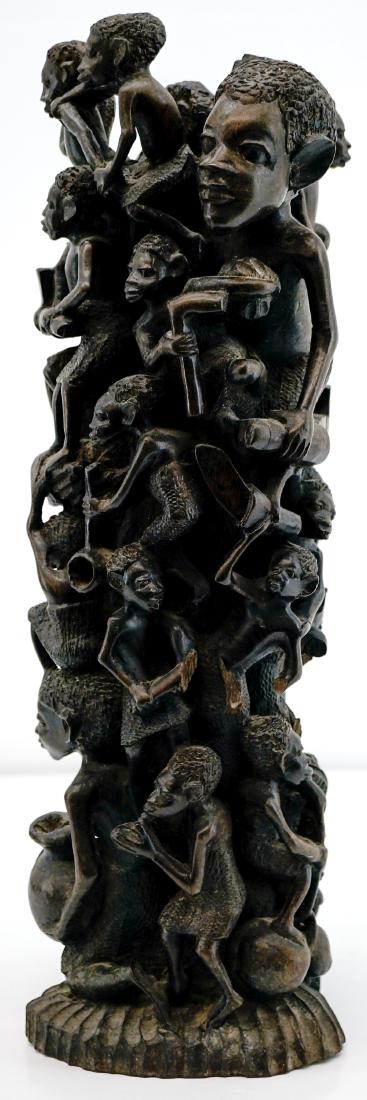 African Carved Tree of Life Totem